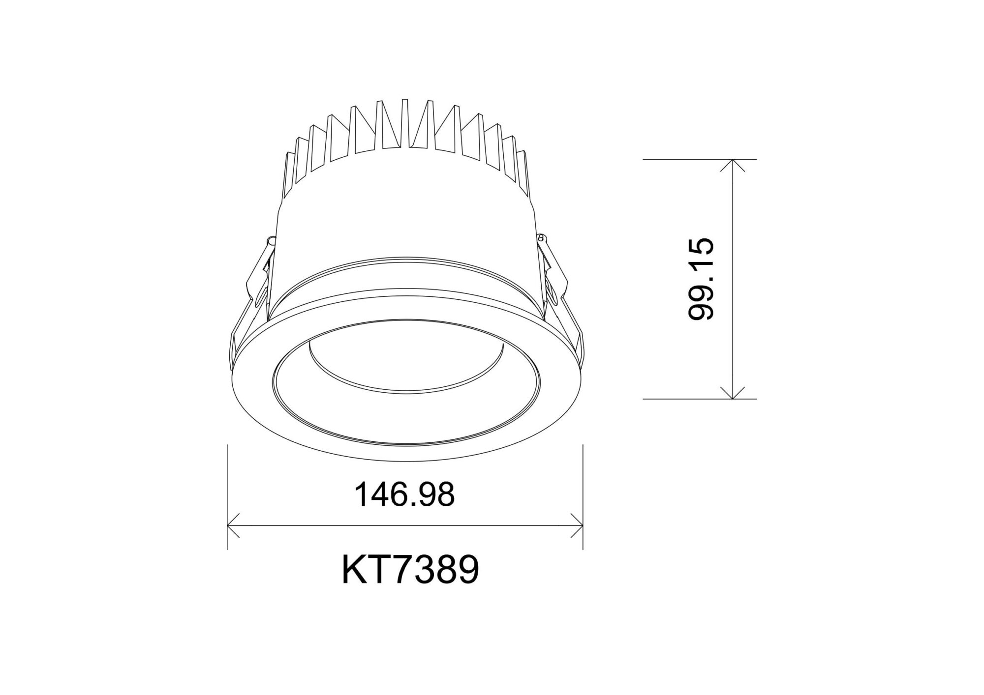 Less Series - Recessed Downlight - Ketai Industrial Lighting Company